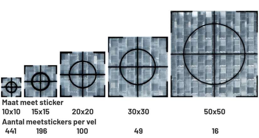 Meetstickers op vel (als Sokkia) - Bouwlasersonline